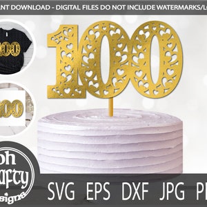 100th Birthday Svg One Hundred Birthday Svg 100 Years Old - Etsy