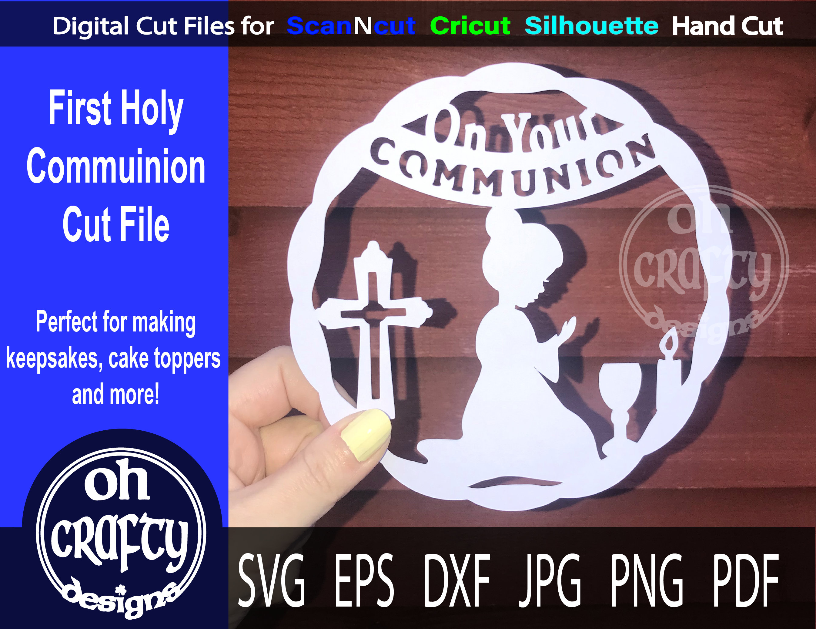 Paper, Party & Kids Scrapbooking communion cut file First holy ...
