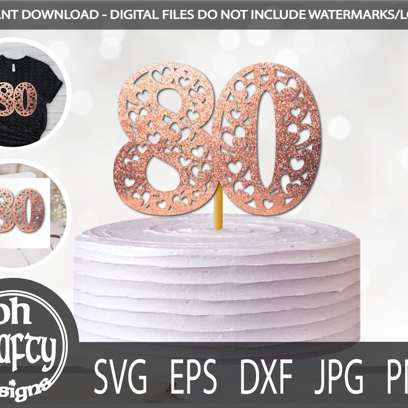 80 Cake Topper - Etsy
