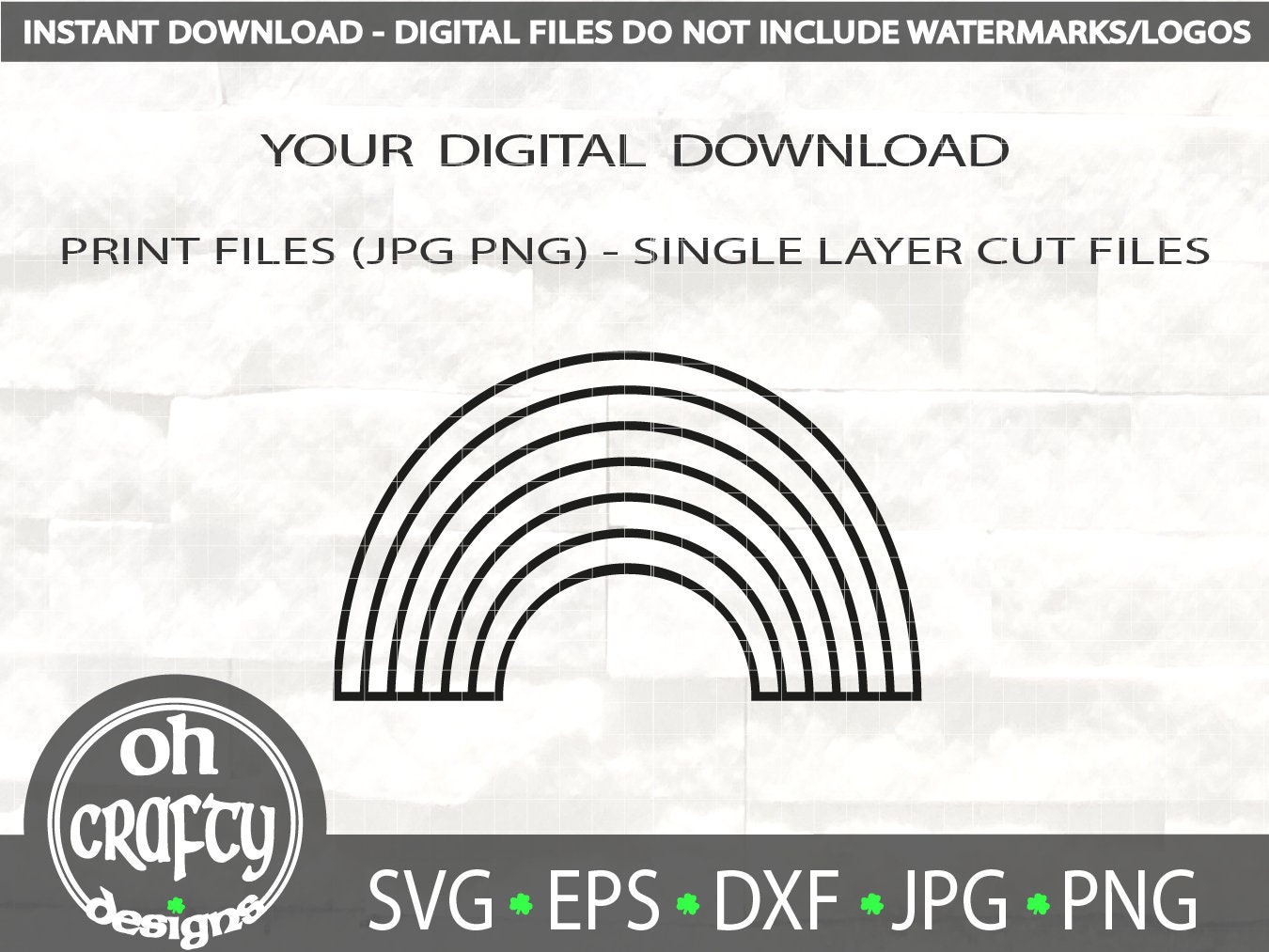 Rainbow Outline SVG Rainbow Svg Bundle Cute Nursery Svg - Etsy