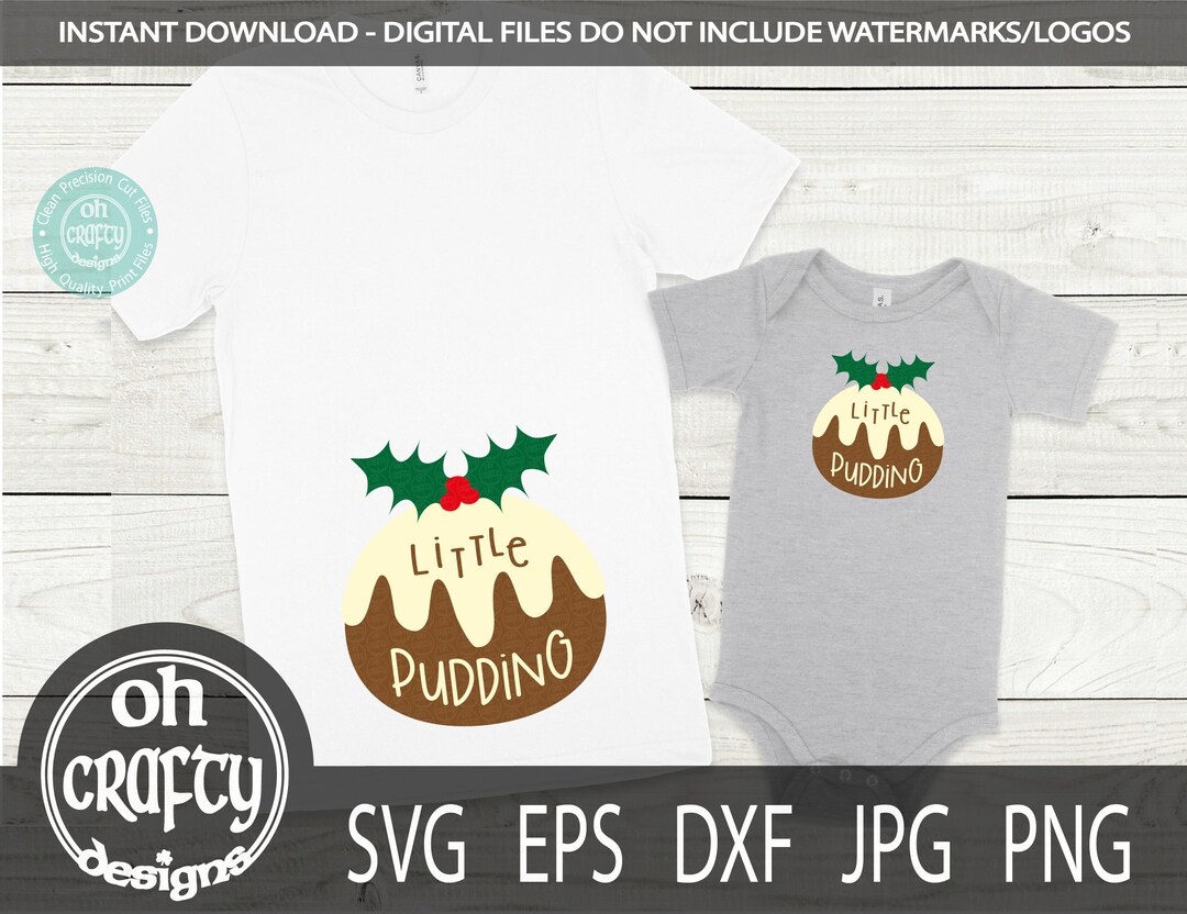 Little Pudding Svg, Christmas Pudding Svg, Xmas Pudding Cut File ...