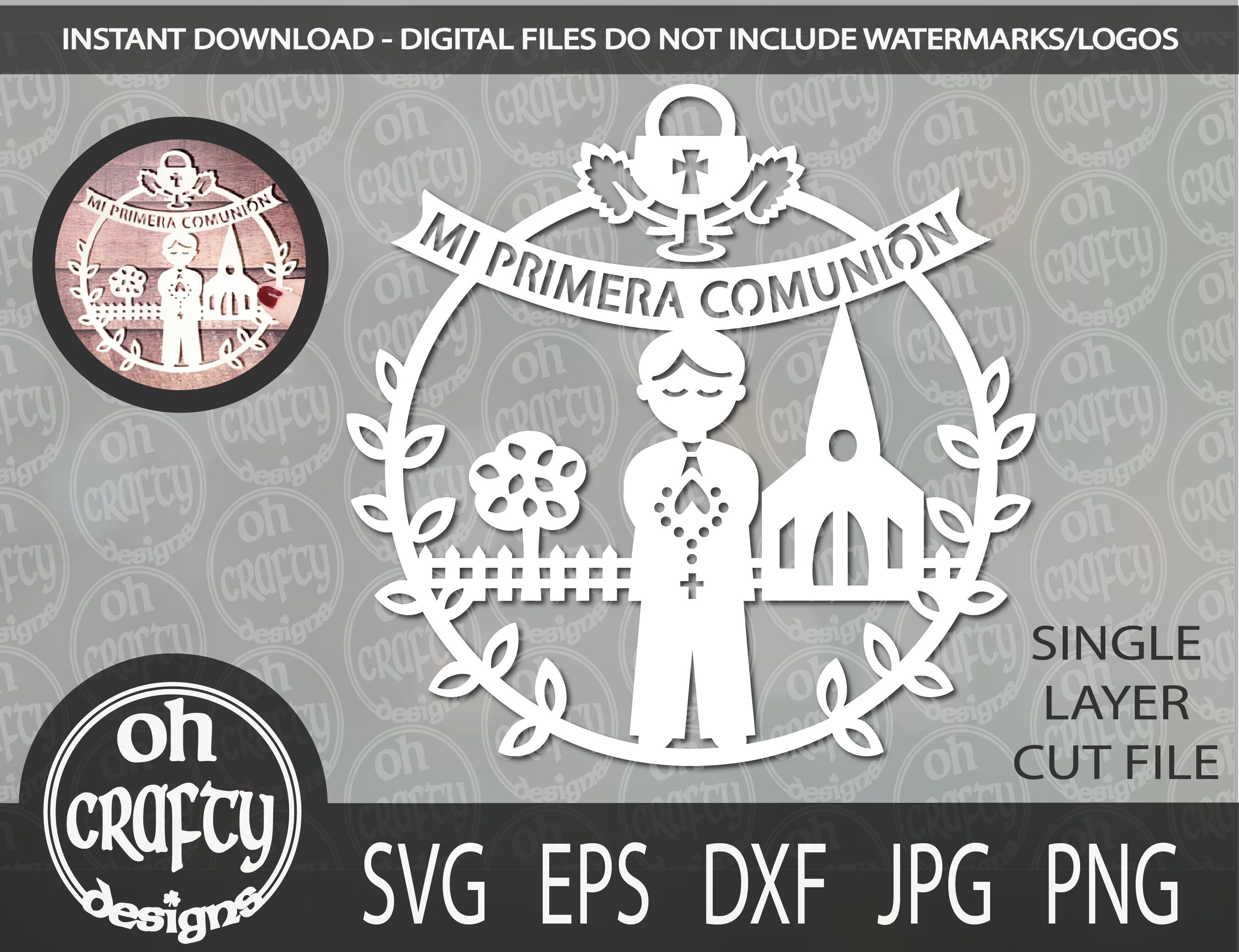 Mi Primera Comunion Svg, Boy Communion Svg, Primera Comunion Svg File ...