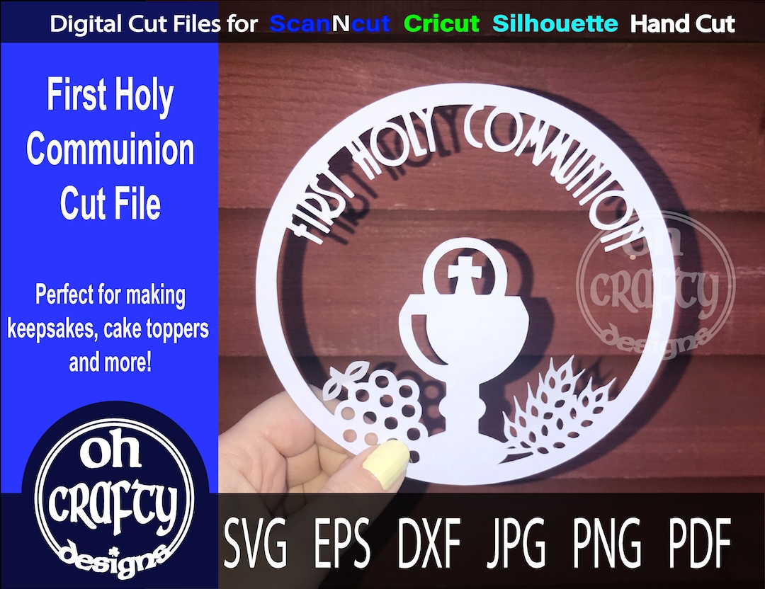 Communion Svg, Cake Topper Svg, Communion Cut File, Communion Frame Svg ...