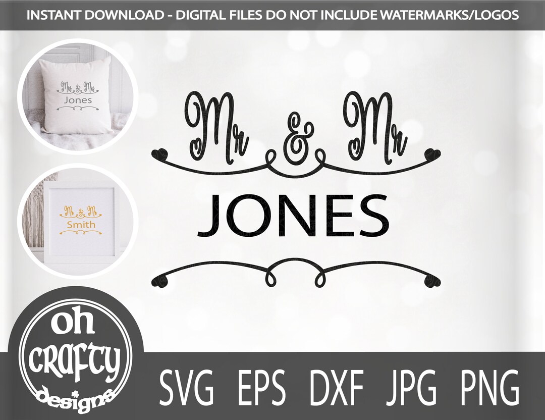 Mr and Mr Monogram Svg Couple Monogram Svg Cut File Mr & Mr - Etsy