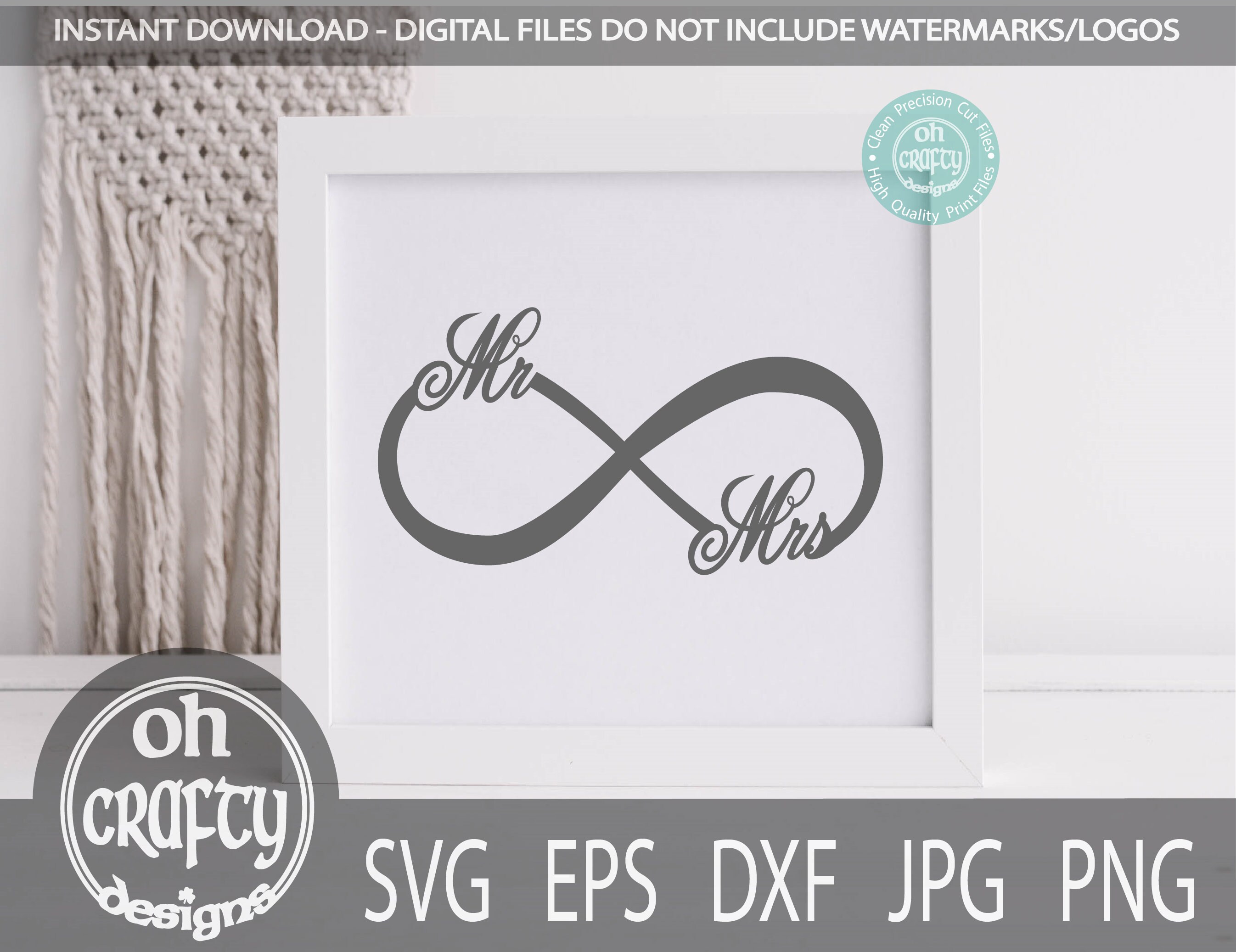 Mr and Mrs Infinity Svg Infinity Svg Cut File Mr & Mrs Cut | Etsy
