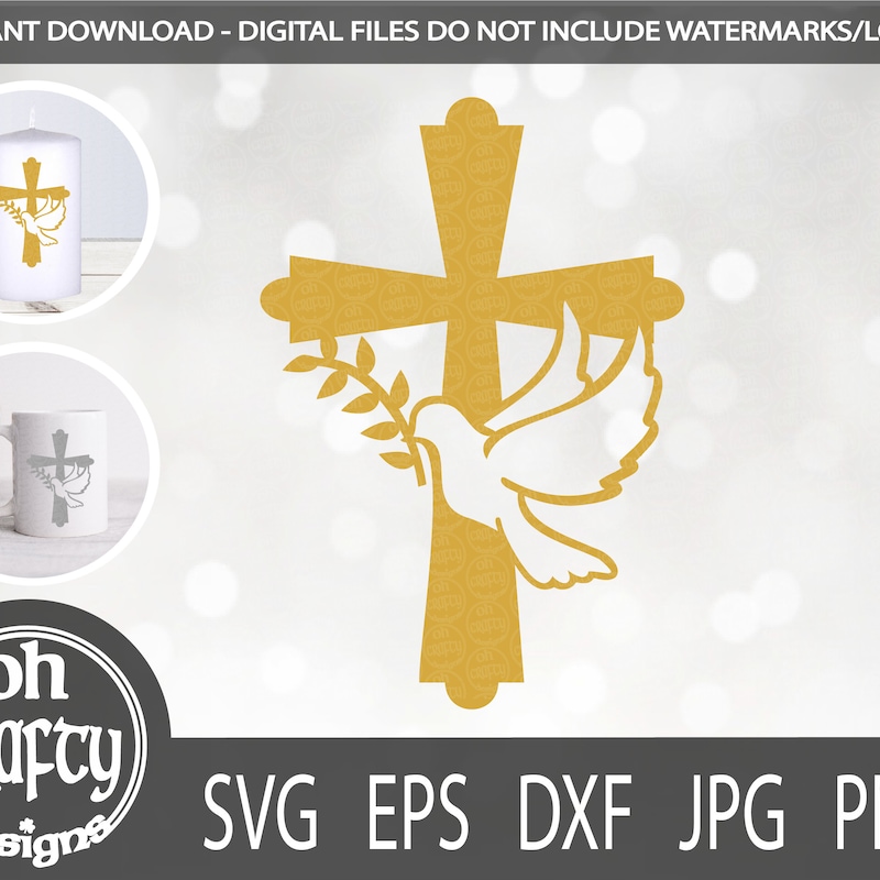 Cross With Dove Stencil - Etsy