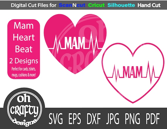 Mam Heart Svg Mam Tshirt Svg Heart Beat Svg Mothers Day | Etsy