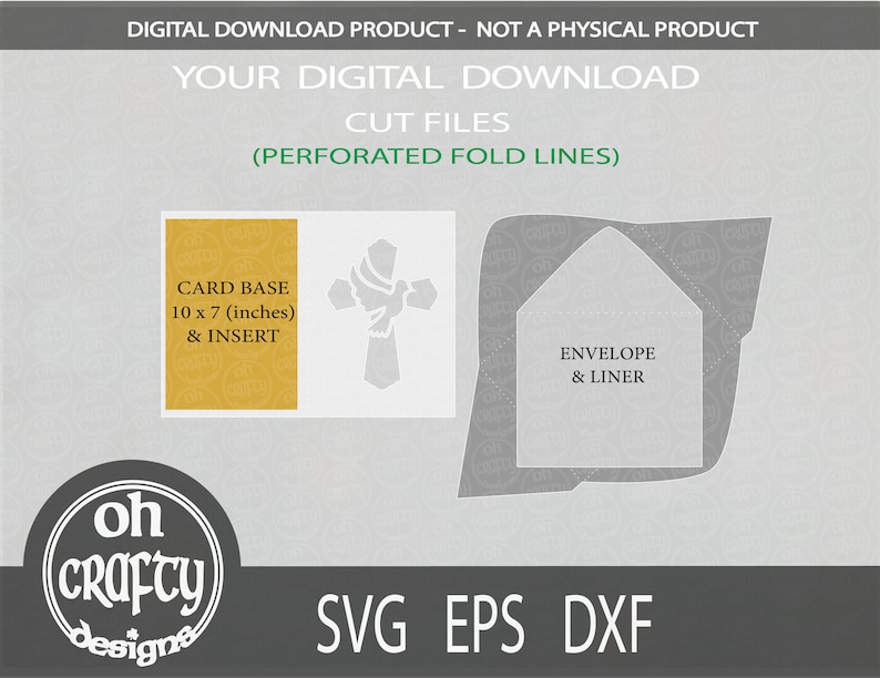 Confirmation Insert Card Svg Files, Dove and Cross Svg, Cricut Joy Card ...