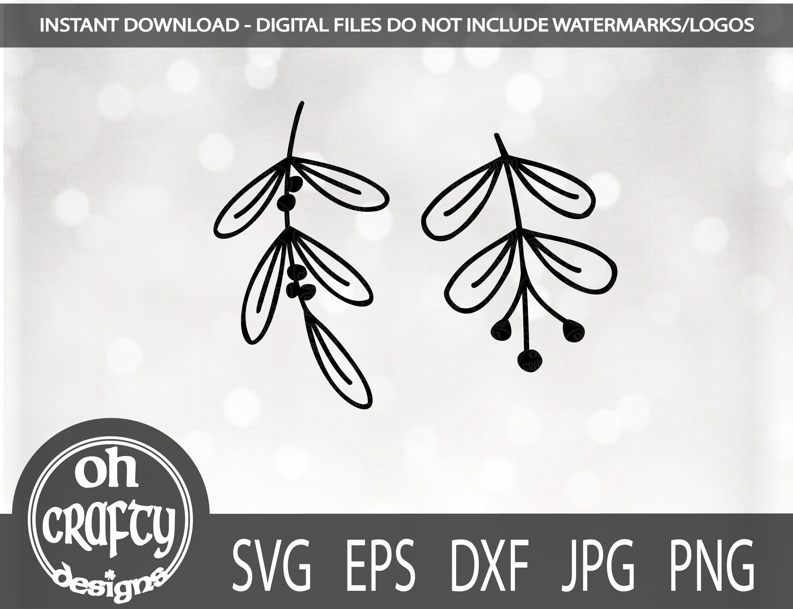Christmas Mistletoe Svg Mistletoe Svg File Hand Drawn Svg - Etsy