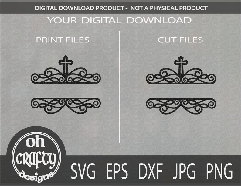Swirl Monogram Svg Split Monogram Svg Cross Svg File - Etsy