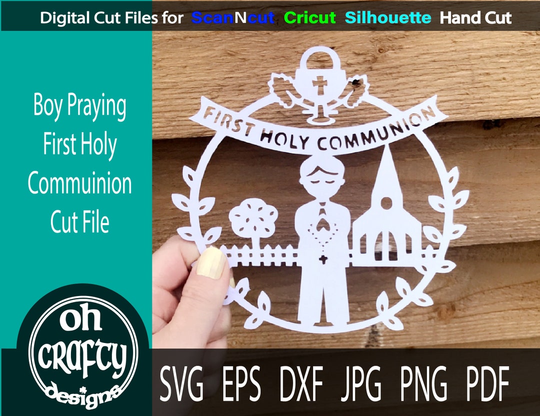 Boy Communion Svg, Boy Praying Svg, Communion Cut File, Communion Svg ...