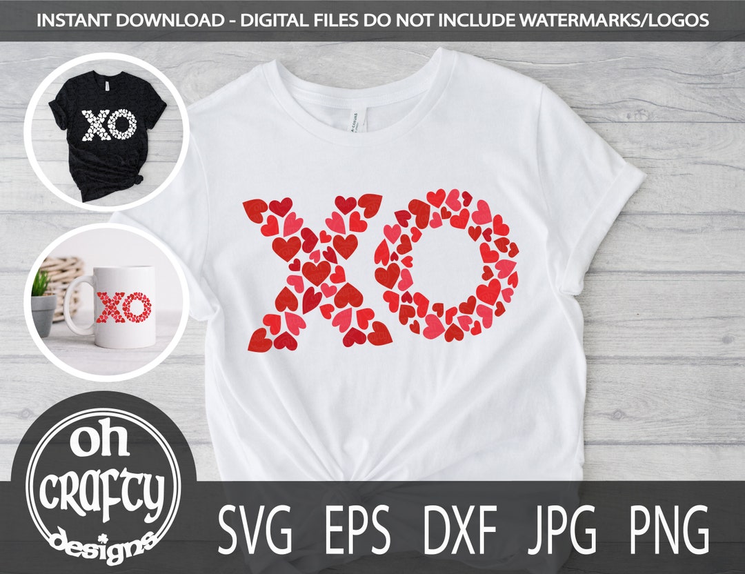 XO Svg Xo Svg File Xo Cut File Xo Heart Svg Valentine Svg - Etsy