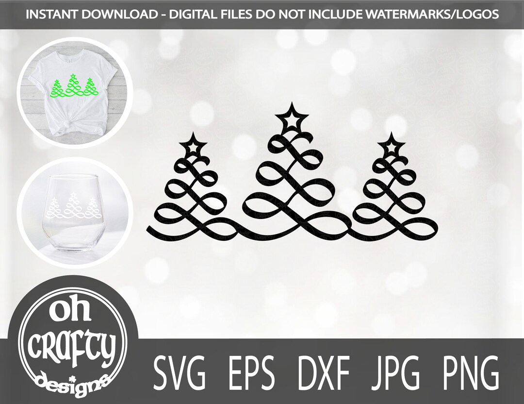 Christmas Tree Svg, Christmas Tree Svg File, Swoosh Christmas Tree Svg ...