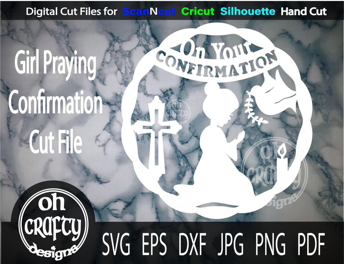 Confirmation svg girl praying svg confirmation cut file | Etsy
