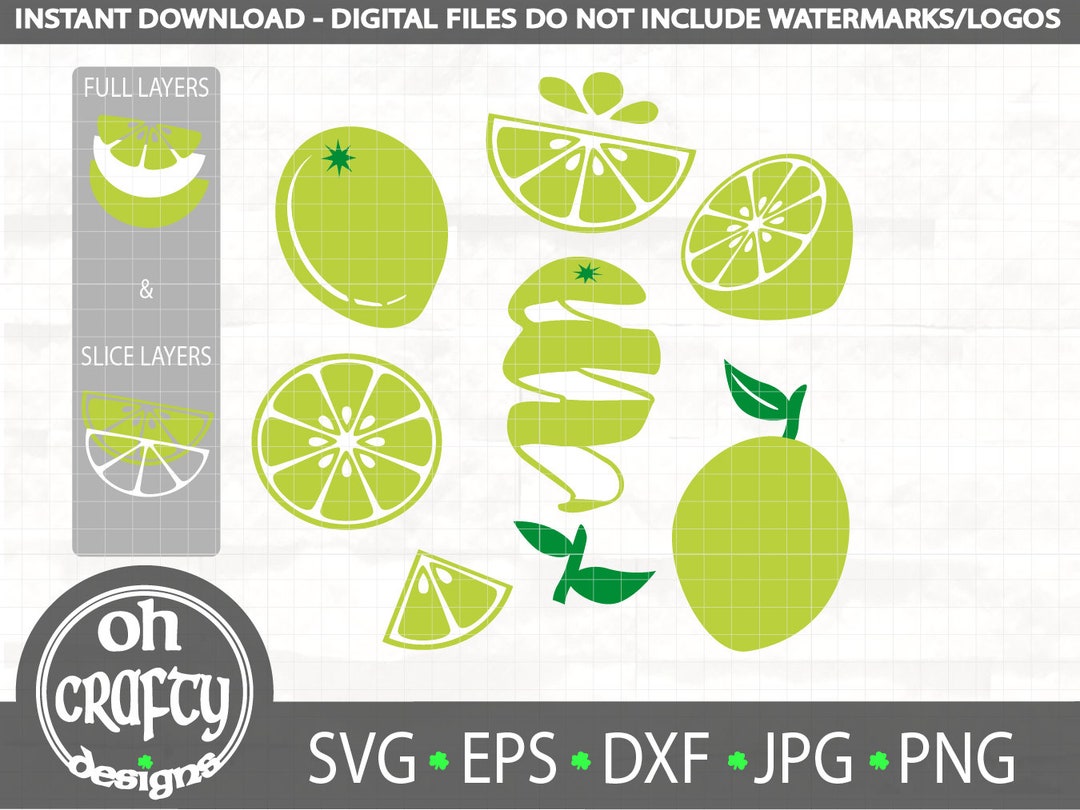 Lime Svg Bundle, Whole Lime Svg, Lime Slice Svg, Whole Fruit Svg, Lime ...