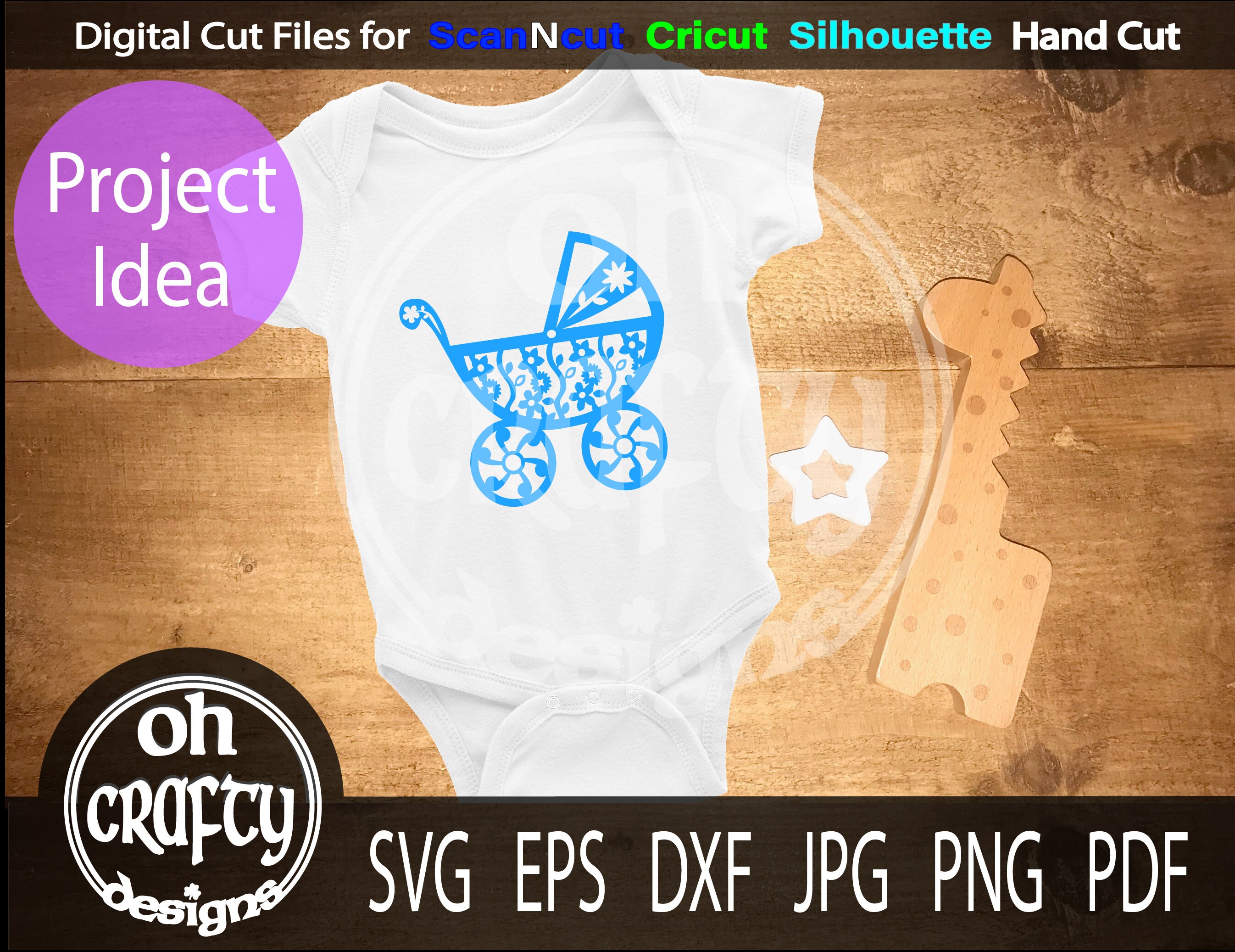 Baby cut file pram svg new baby svg floral baby svg cricut | Etsy