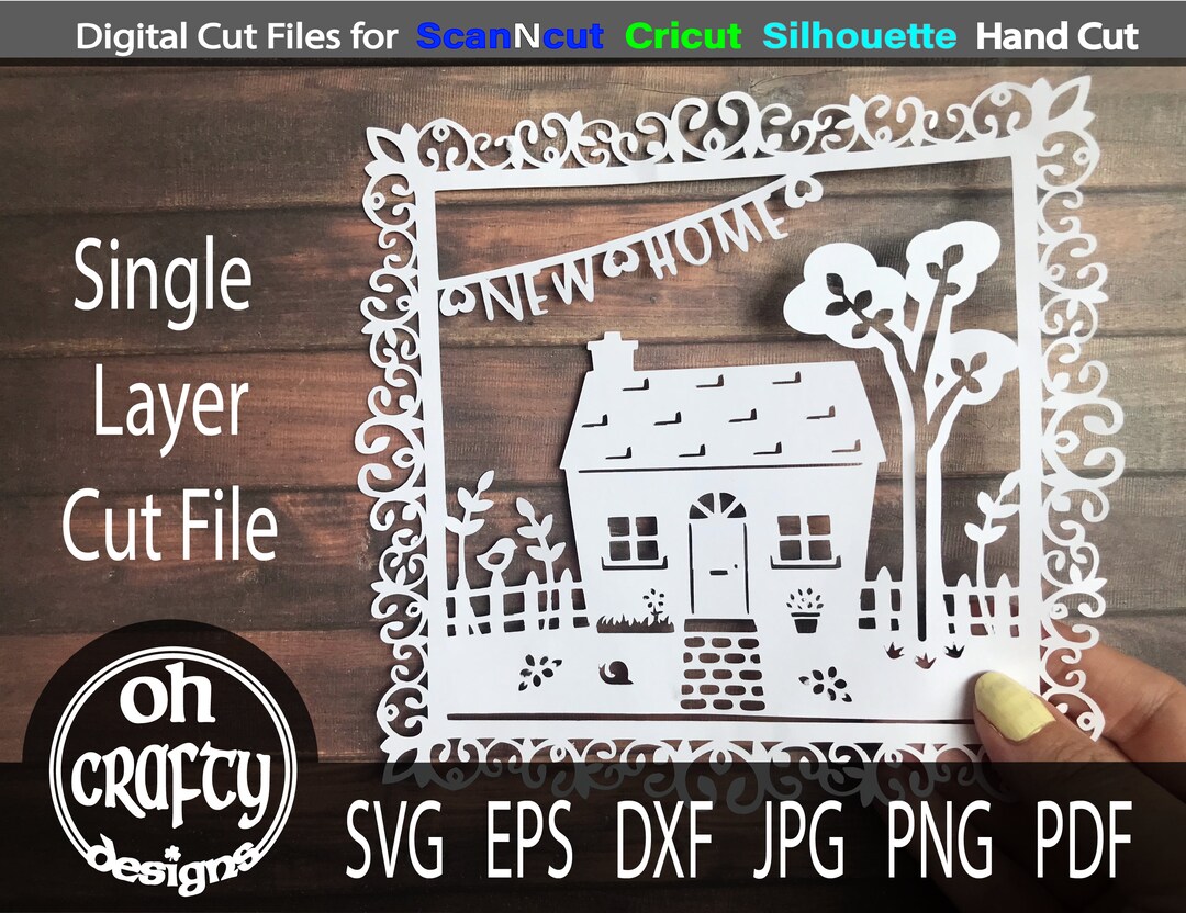 New Home Svg, New House Svg, New Home Cut File, New House Paper Cut ...