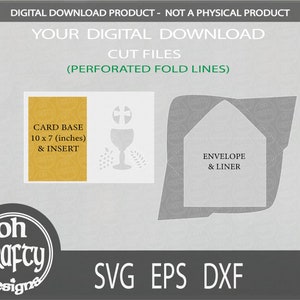 Communion Insert Card Svg Files, Chalice Svg, Cricut Joy Card Svg ...