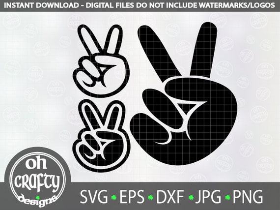 Peace Sign Svg Bundle Peace Hand Png Peace Out Hand Svg - Etsy