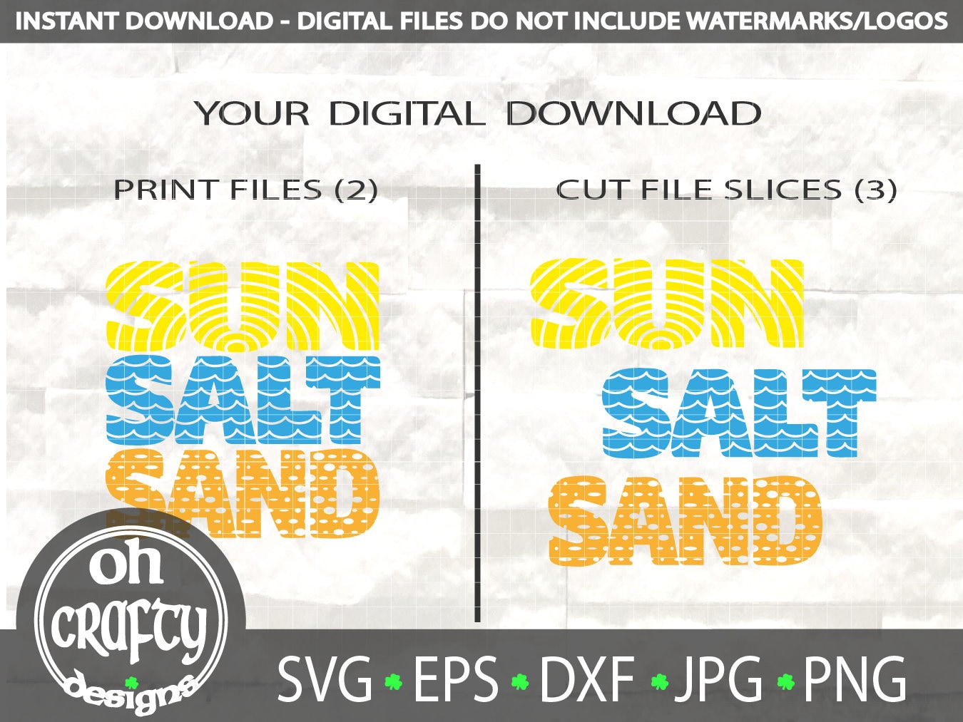 Sun Salt Sand Svg Summer Svg Beach Svg Vacation Svg dxf - Etsy