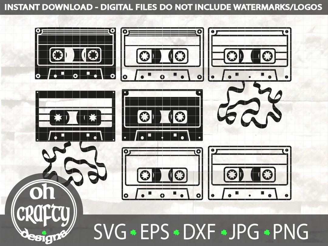 Cassette Tape Svg Bundle, Retro Music, 80s 90s Nostalgia, Audio ...