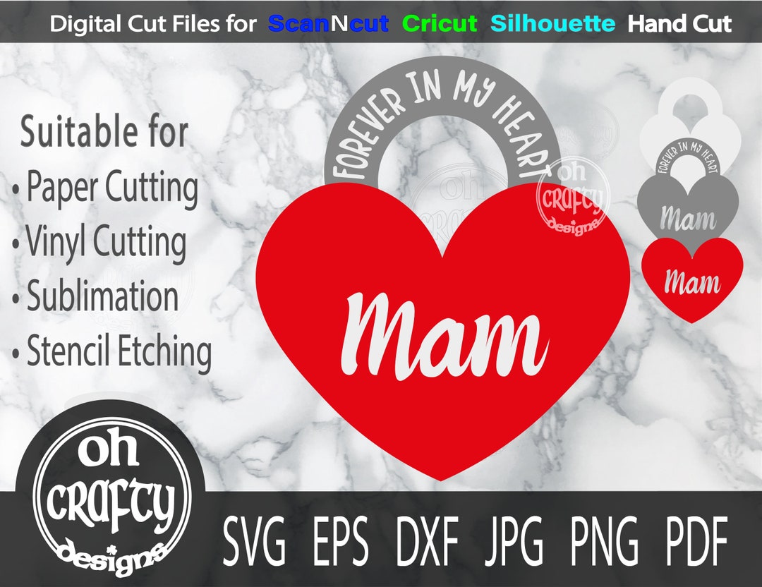 Forever in My Heart Svg, Mam Svg, Mam Memorial Svg, Mam Memorial Png ...
