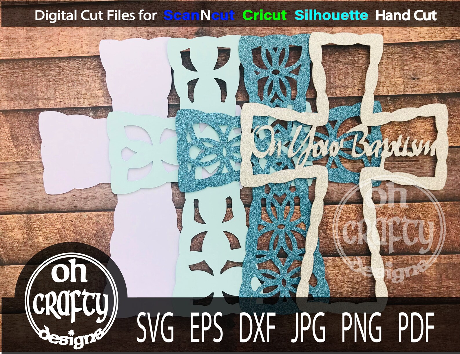 Baptism Svg Cake Topper Svg Baptism Cut File Baptism Cross - Etsy