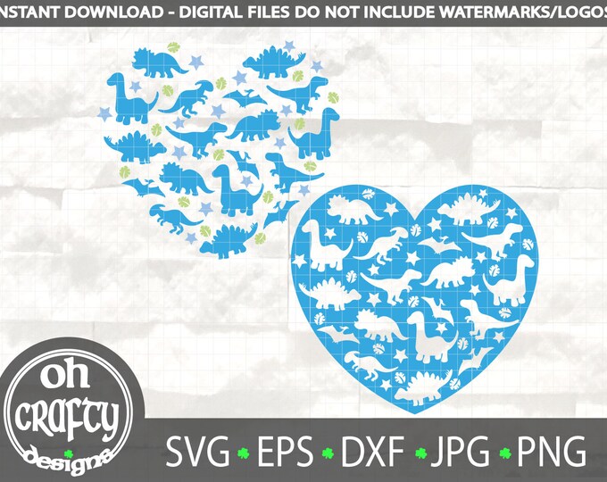 Dinosaur Heart SVG PNG, Dinosaur SVG, Heart Svg, Dinosaur Lover, Trex ...