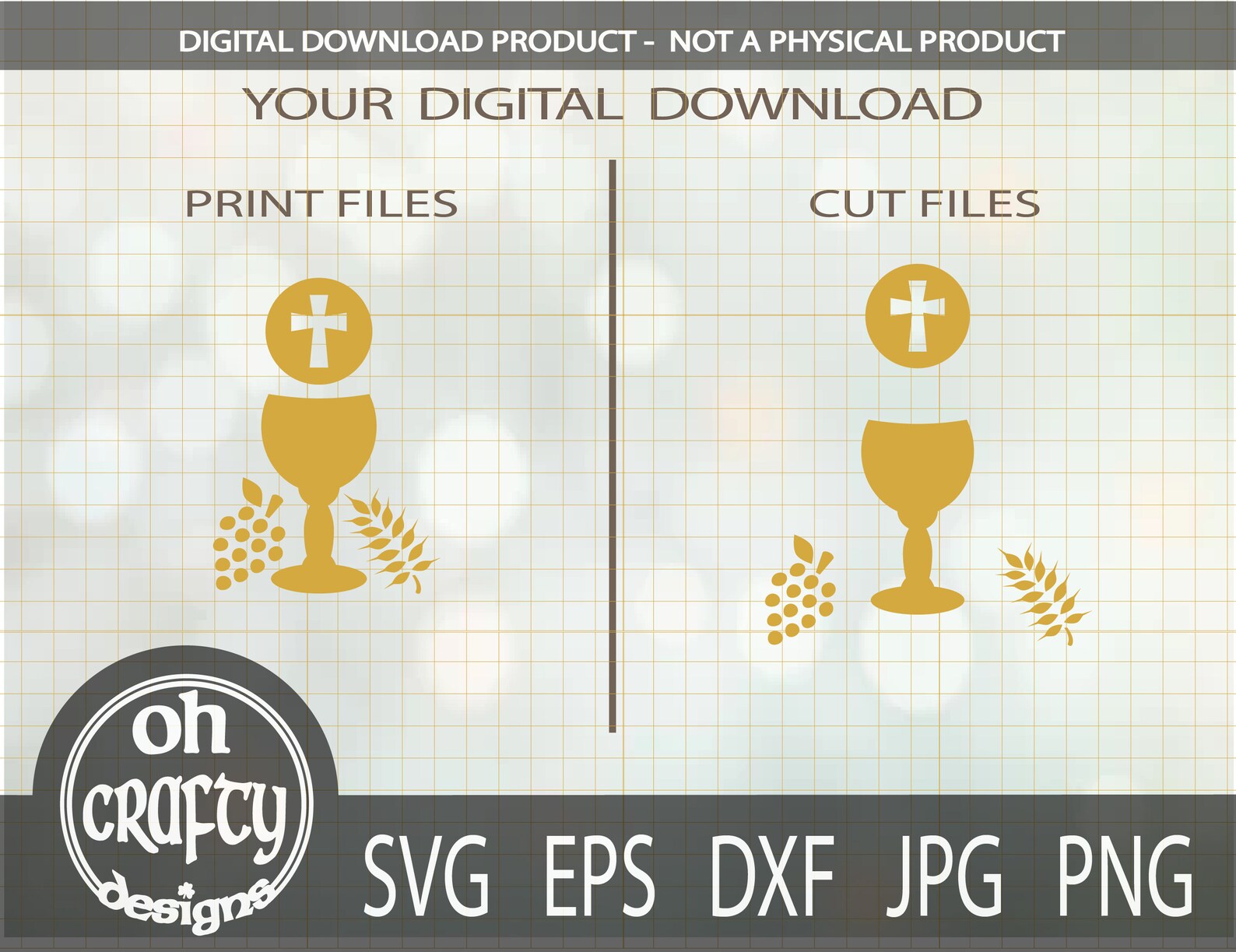 Chalice Svg Eucharist Svg Chalice Cup Svg Baptism Svg | Etsy