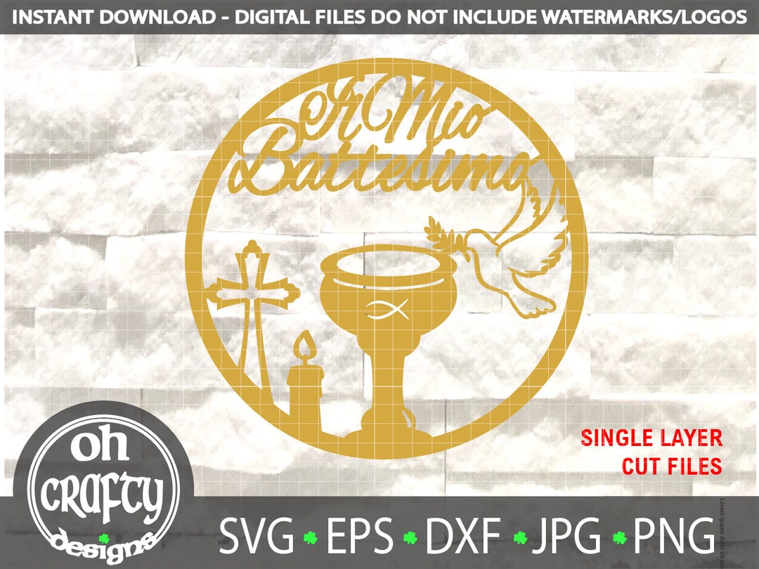 Il Mio Battesimo Svg, Cake Topper Cut File, Dove Svg, Baptism Font ...