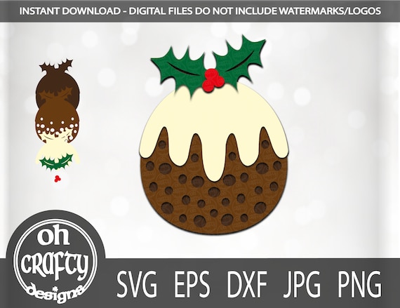 Christmas Pudding Svg Xmas Pudding Papercut Christmas - Etsy UK