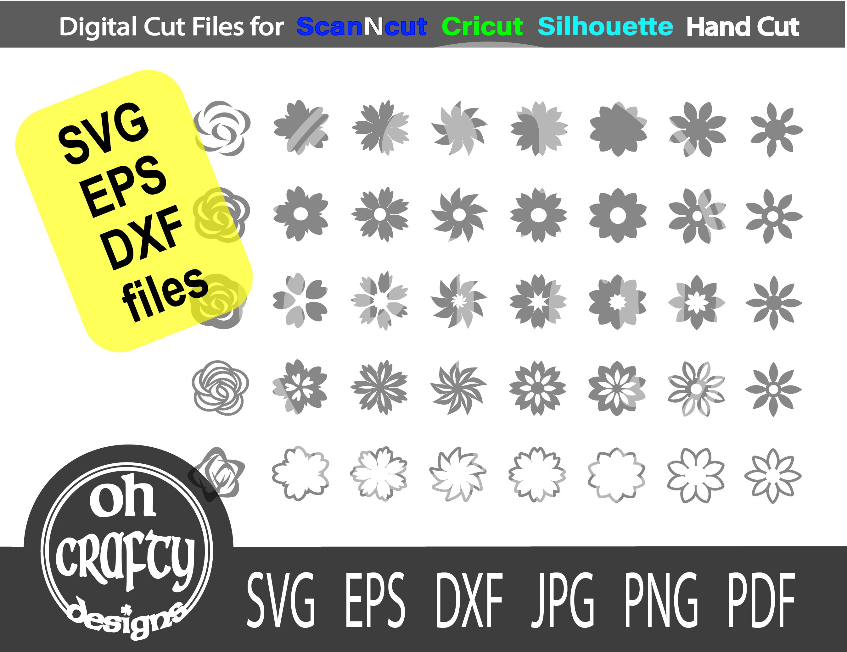 Flower Cut File Bundle, Flower Svg Bundle, Flower Svg, Flower Bundle ...
