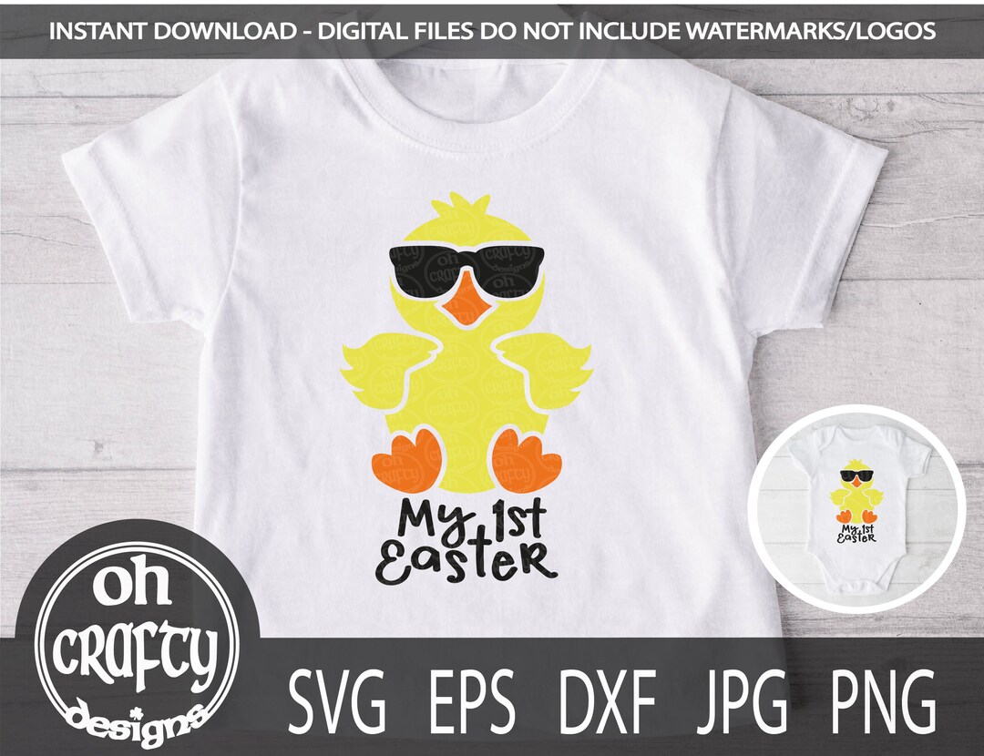 My First Easter Svg, Easter Chick Svg, Chick Svg File, Sunglasses Svg ...