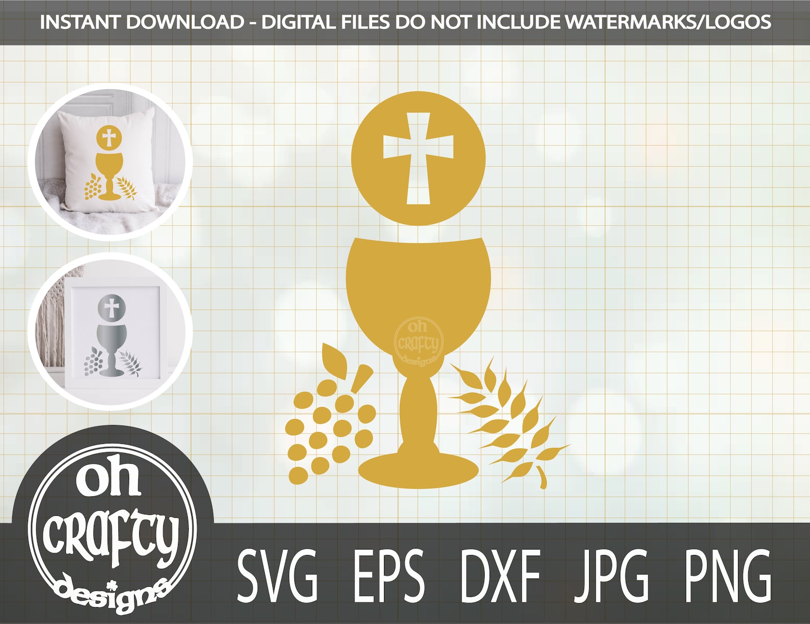 Chalice Svg Eucharist Svg Chalice Cup Svg Baptism Svg | Etsy