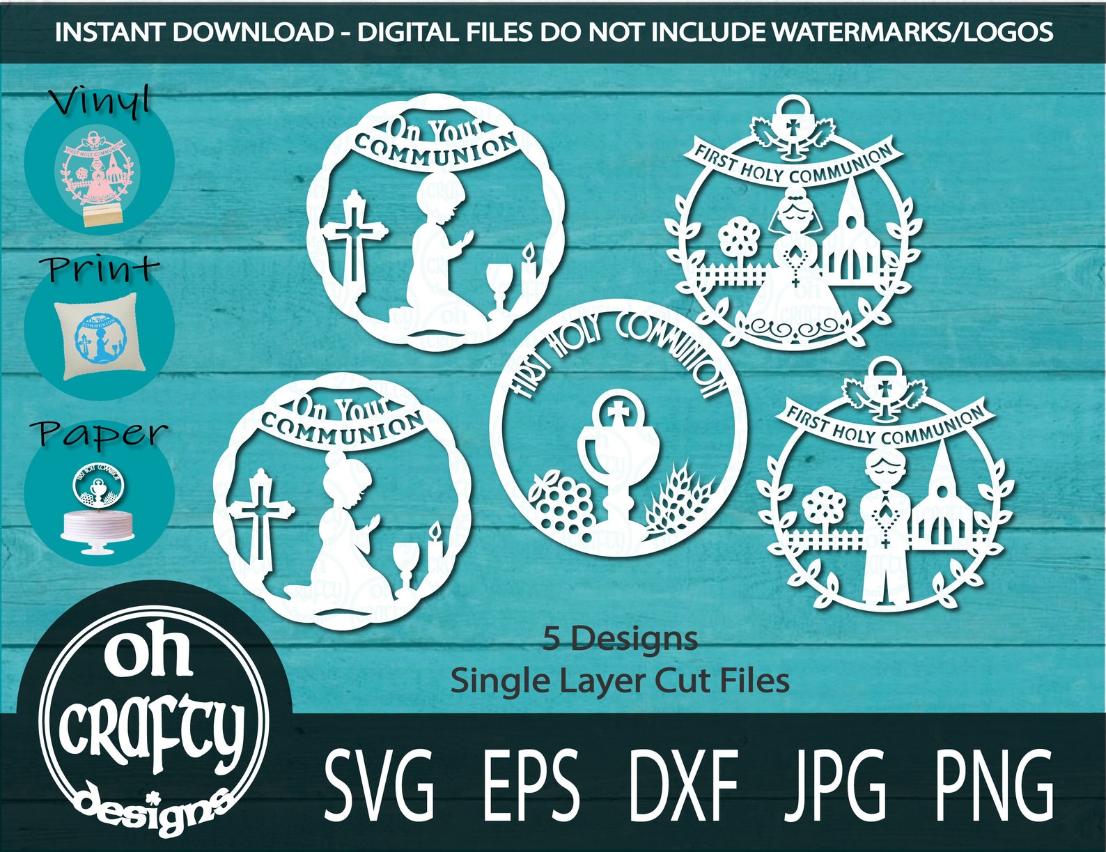 First Holy Communion Svg Bundle, Communion Svg Cut Files, Boy Communion ...
