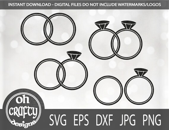 Joined Wedding Ring Svg Wedding Rings Svg File Wedding Bands - Etsy