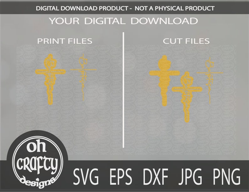 Baptism Svg, Baptism Svg File, Word Cross Svg, Baptism Cut File ...