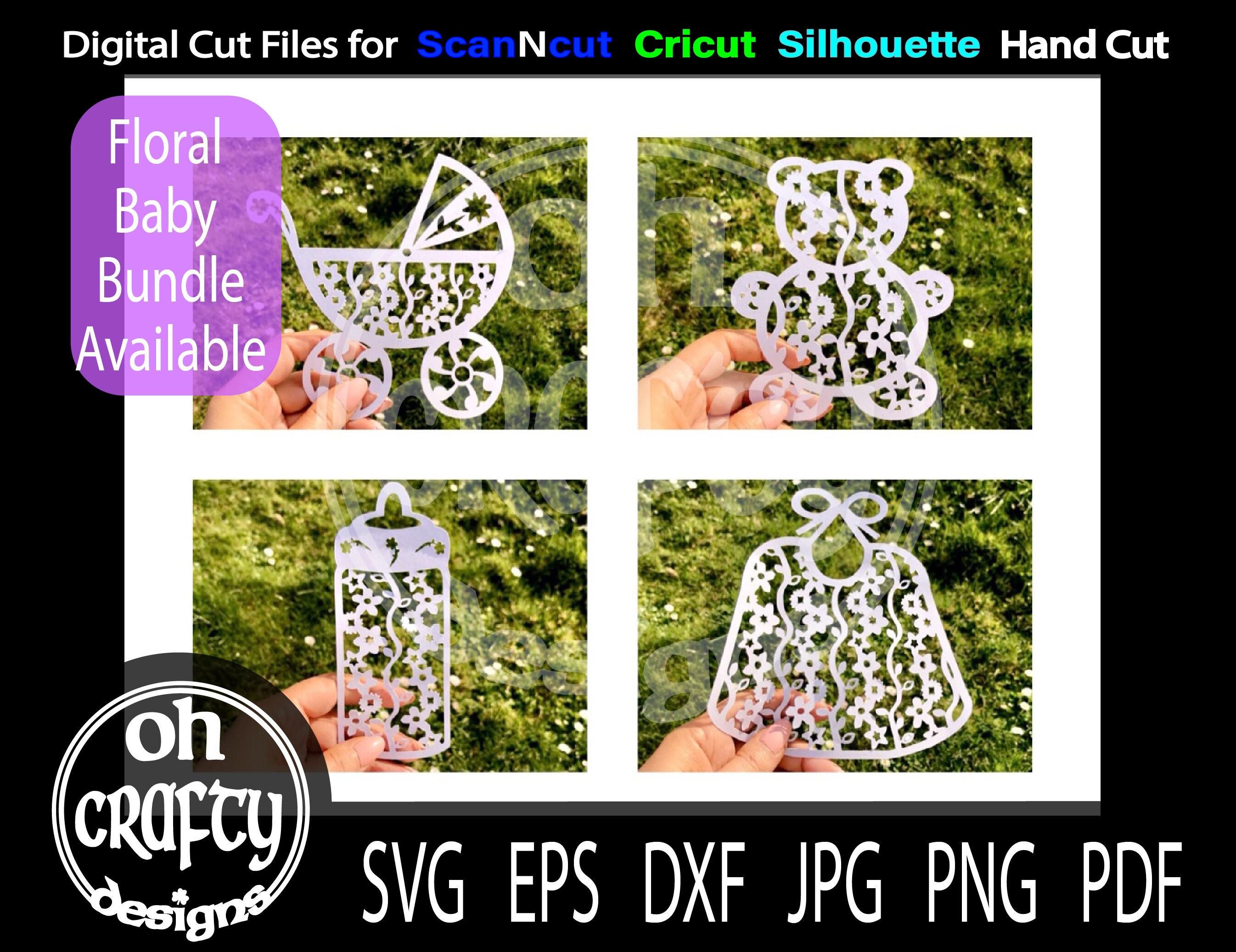 Baby cut file pram svg new baby svg floral baby svg cricut | Etsy