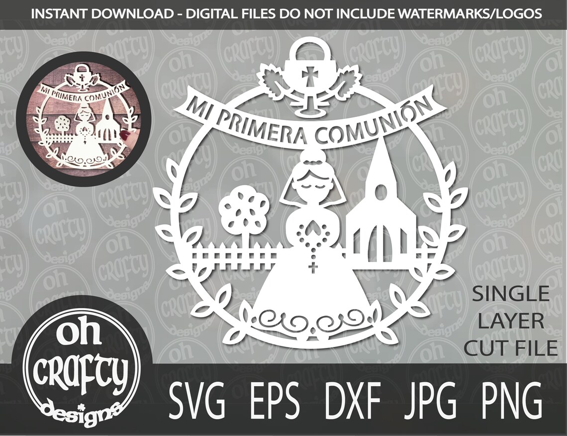 Mi Primera Comunion Svg Girl Communion Svg Primera Comunion - Etsy