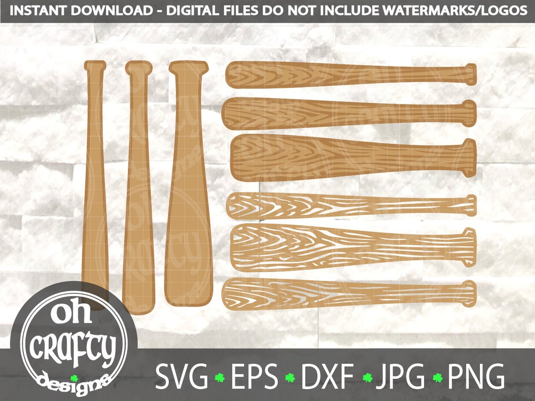 Baseball Bat Svg File, Softball Bat Svg Bundle, Wooden Bat Svg, Wood ...