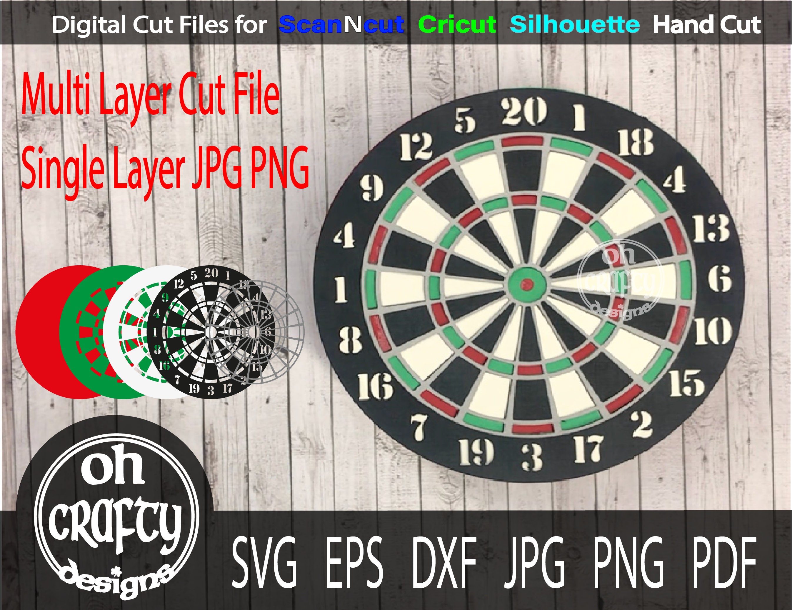 Dart board svg fathers day svg bullseye svg cake topper | Etsy