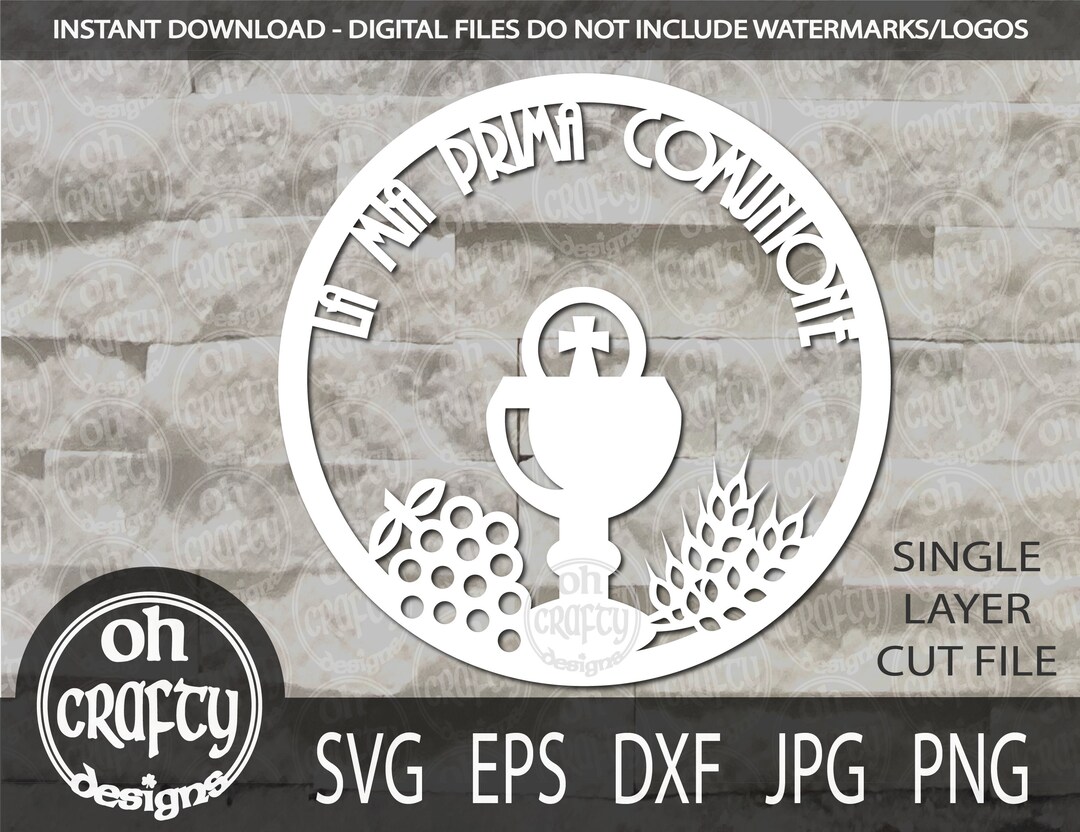 La Mia Prima Comunione Svg, Prima Comunione Svg File, Chalice Svg ...