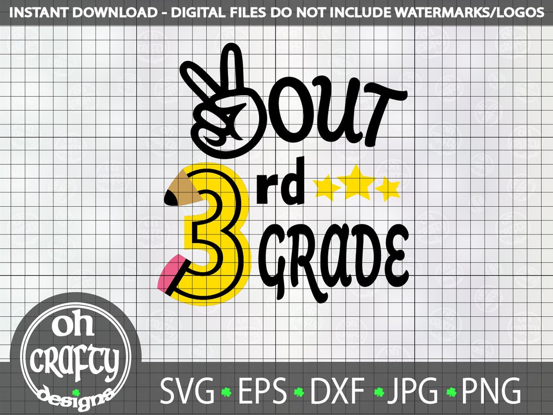 Peace Out Third Grade Svg, Last Day of School Svg, Graduation Shirt Png ...