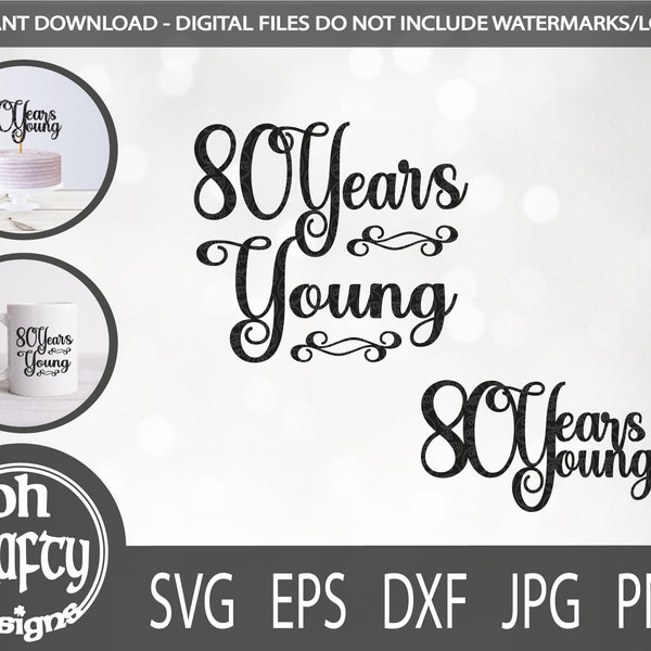 80 Years Old Clipart - Etsy