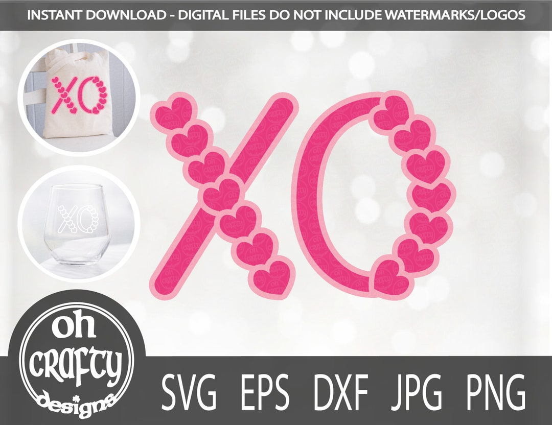 XO Svg, Xoxo Svg File, Heart Letters Svg, Xo Cutfile, Xo Heart Svg ...