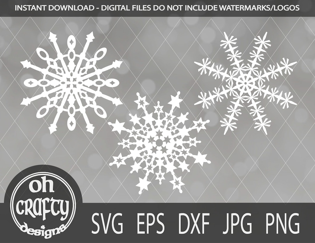 Snowflake Svg Bundle Detailed Snowflake Papercut Snowflake - Etsy