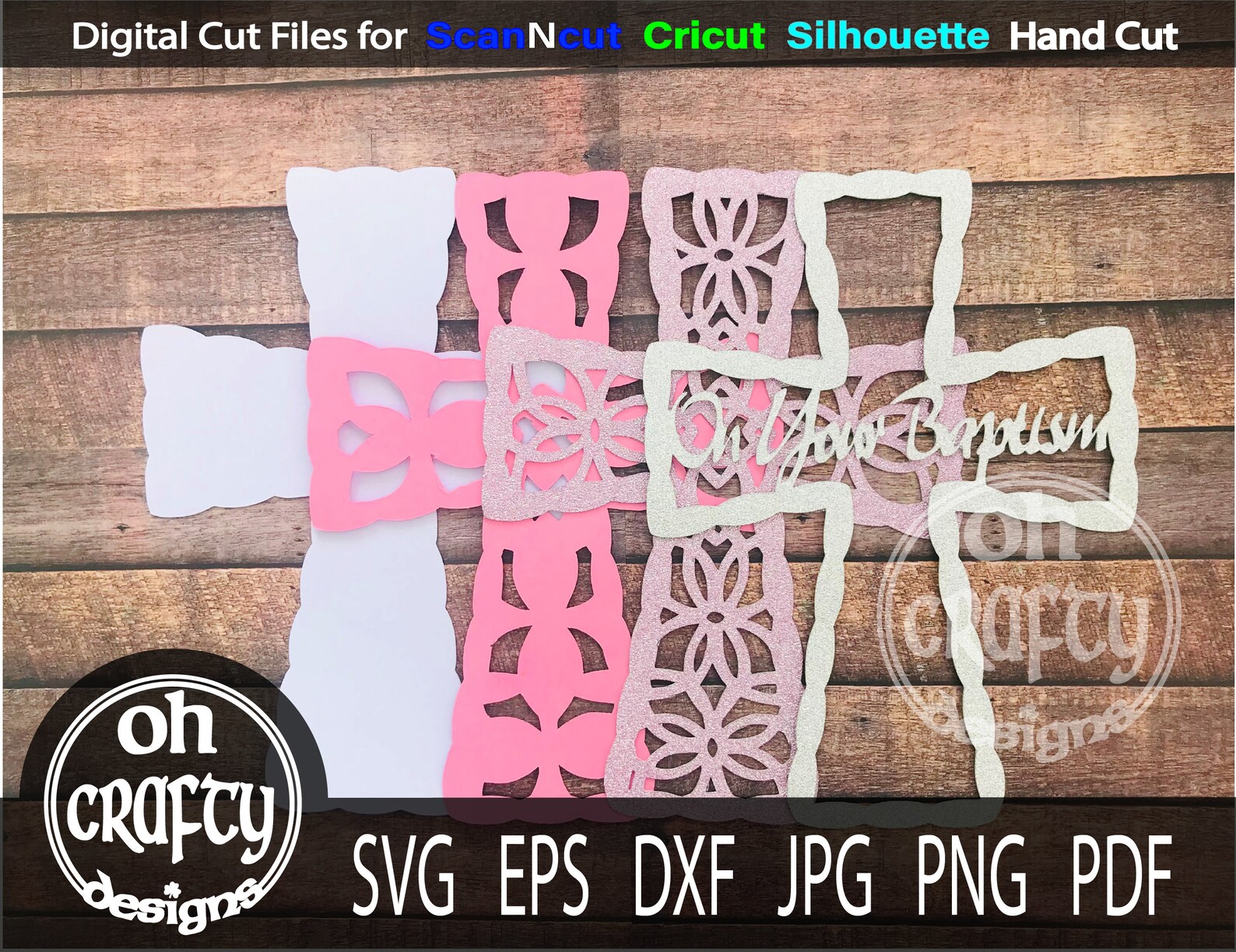 Baptism Svg Cake Topper Svg Baptism Cut File Baptism Cross - Etsy