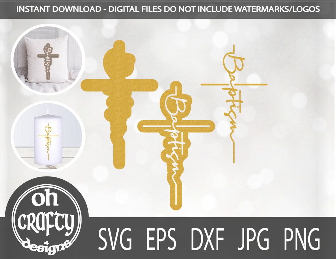 Baptism Svg, Baptism Svg File, Word Cross Svg, Baptism Cut File ...