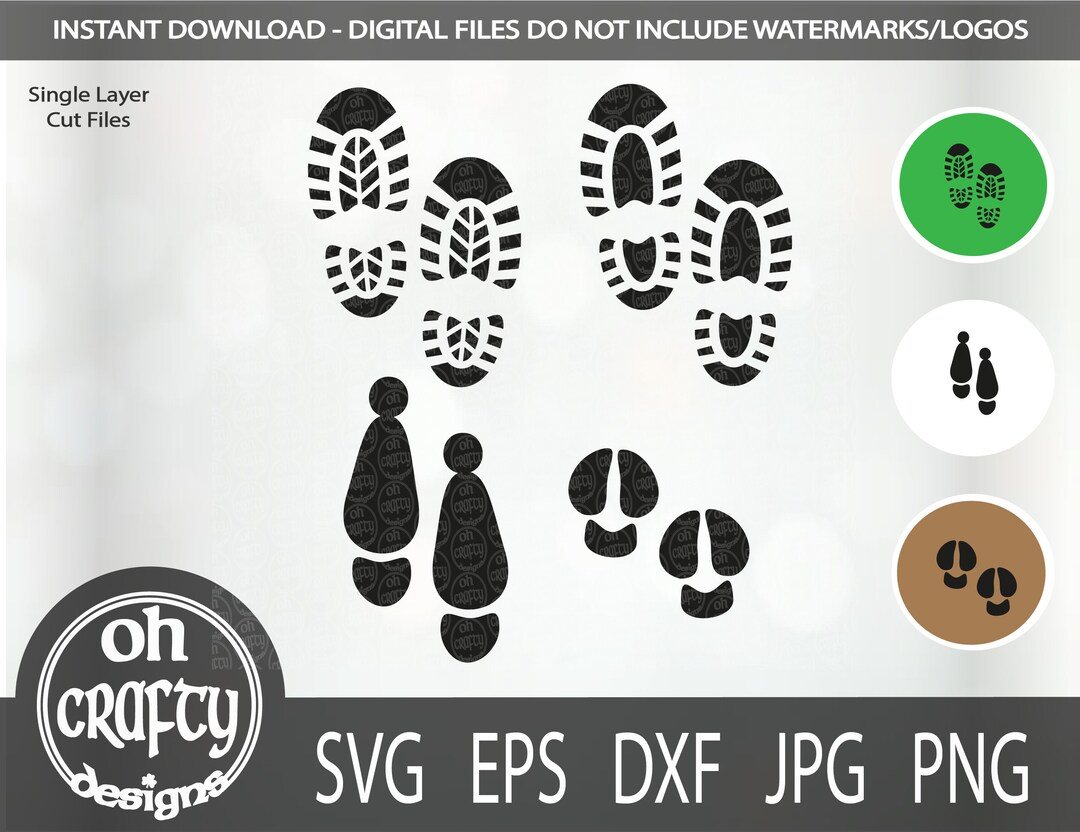 Santa Claus Boot Print Svg, Elf Feet Svg, Reindeer Hoof Print Svg ...
