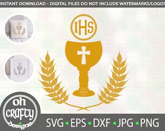 Catholic Eucharist / SVG DXF EPS / Christian Symbols Depicting the ...